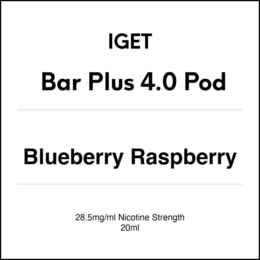 IGET Bar Plus 4.0 Replacement Pod - Blueberry Raspberry 20ml – VapeTrend NZ